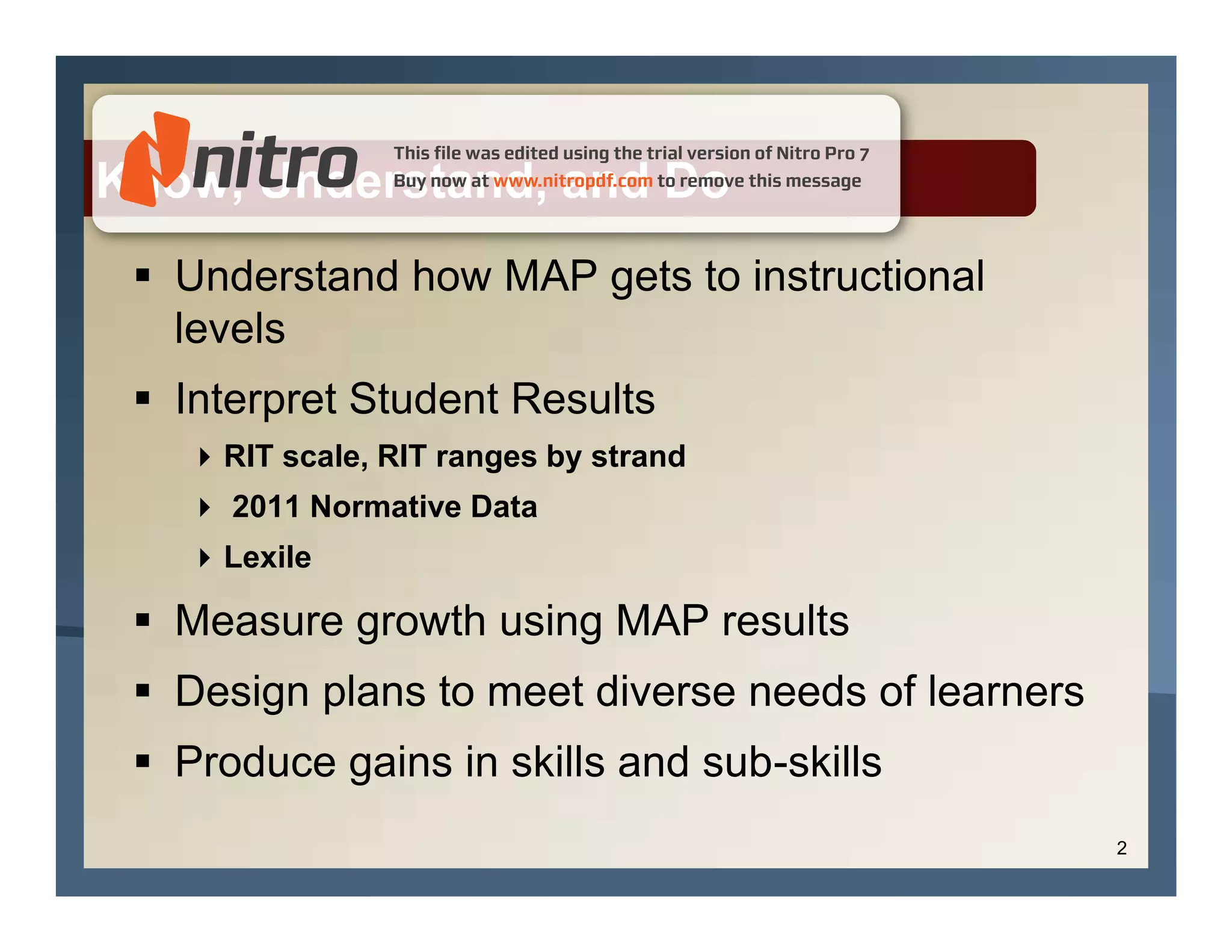 Interpreting map results for mps students | PDF