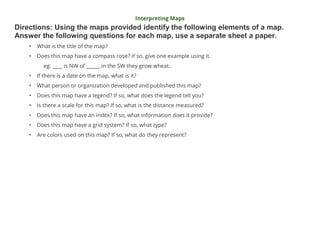 Interpreting maps | PDF