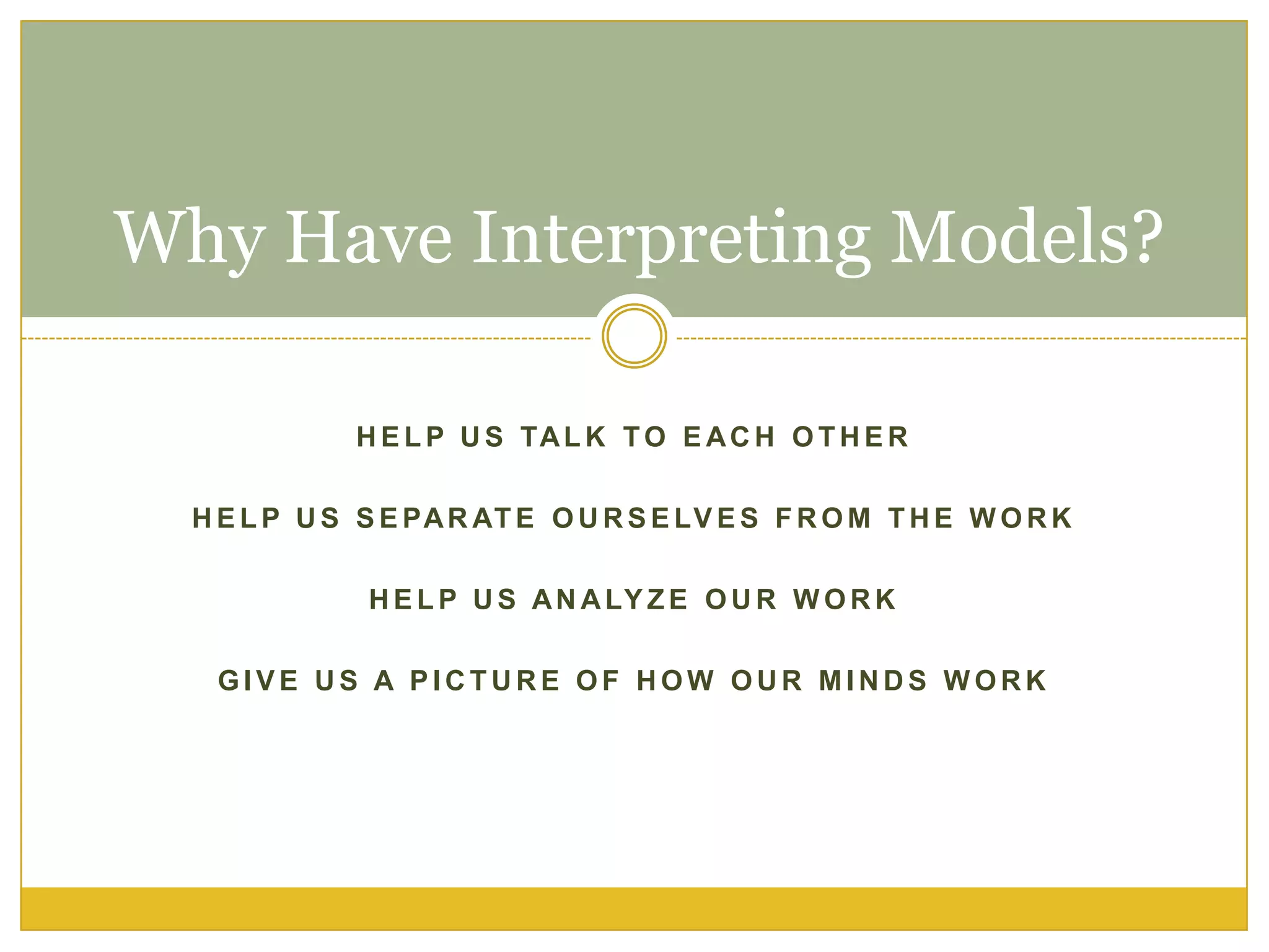 Interpreting models 2 | PPTX
