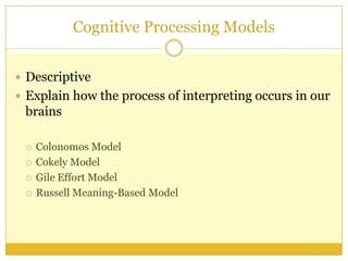 Interpreting models 3 | PPTX