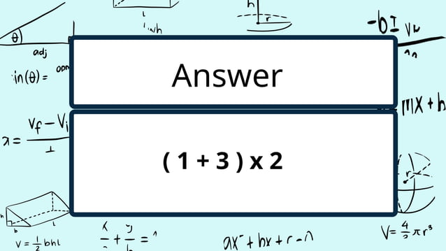 Interpreting Numerical Expressions Math Presentation in Light Blue Math ...