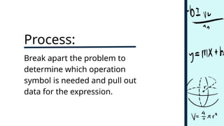 Interpreting Numerical Expressions Math Presentation in Light Blue Math ...