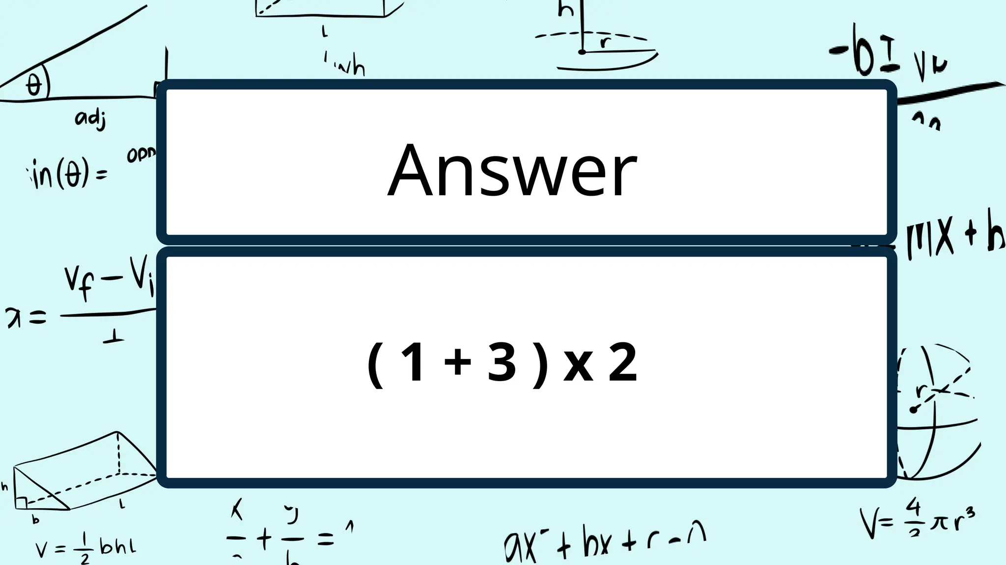 Interpreting Numerical Expressions Math Presentation in Light Blue Math ...