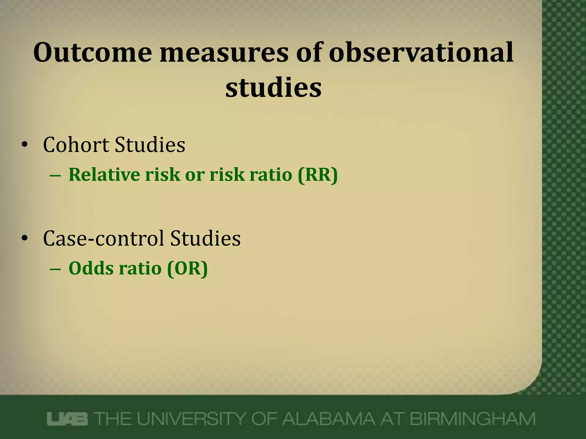 What does an odds ratio or relative risk mean? | PPTX