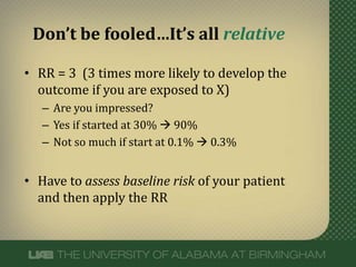 What does an odds ratio or relative risk mean? | PPTX