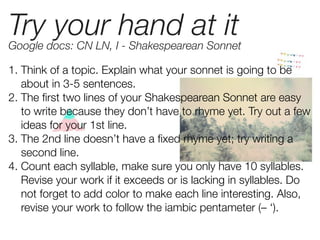 Interpreting Shakespearean Sonnets | PDF
