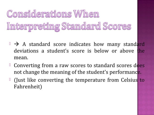 Interpreting Test Scores | PPT