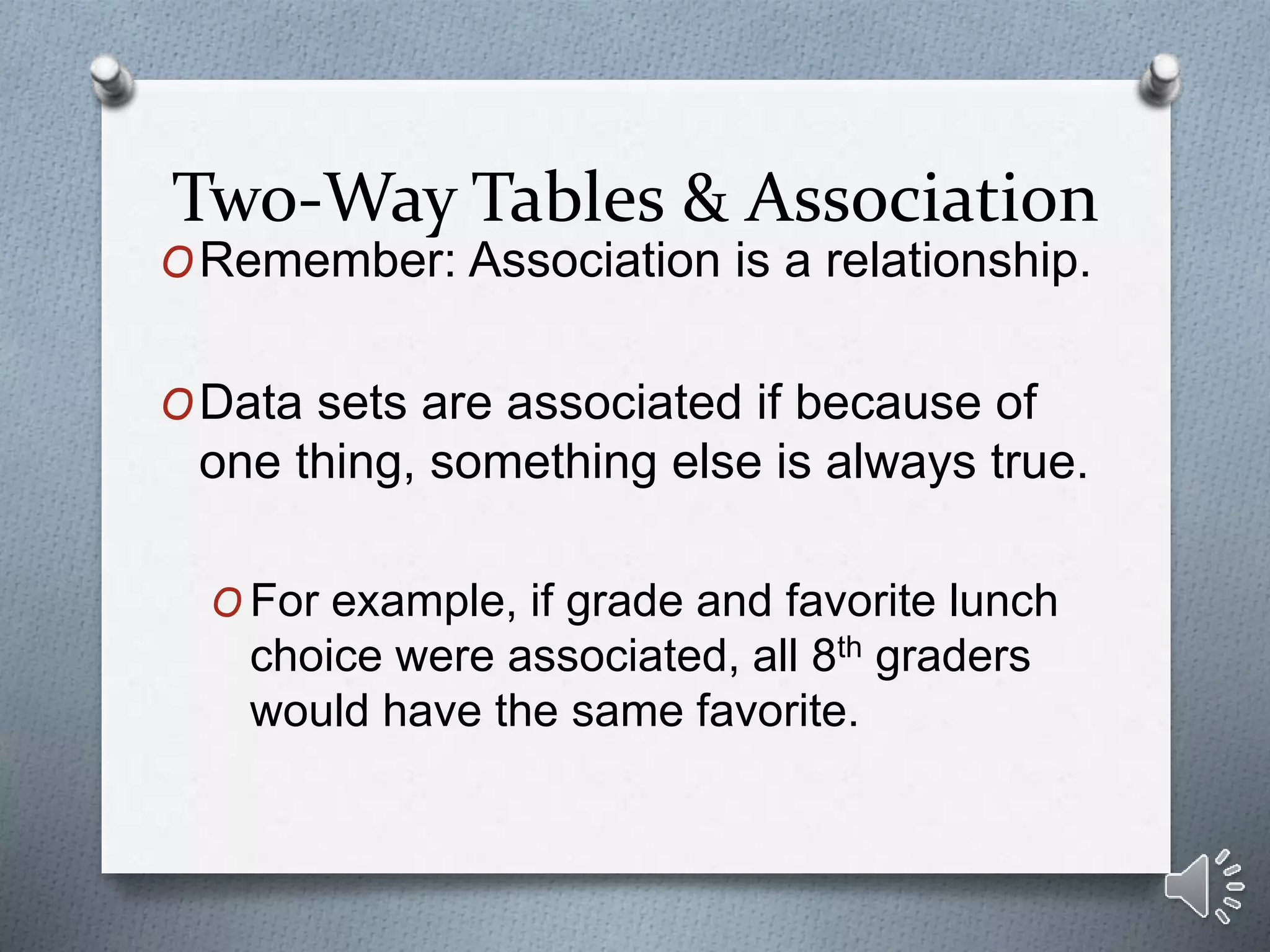 Interpreting Two Way Tables | PPTX