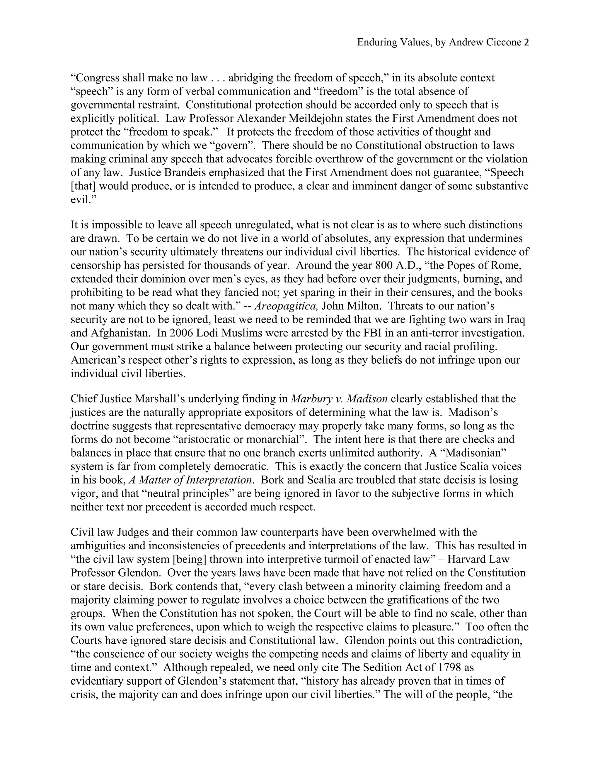 Interpretive Turmoil And Enduring Values | PDF