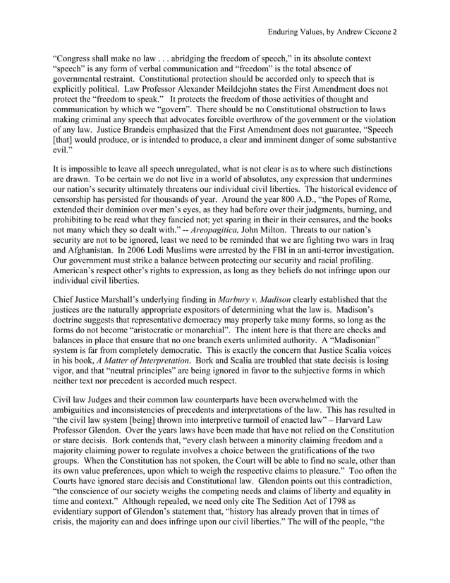 Interpretive Turmoil And Enduring Values | PDF