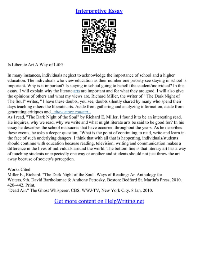 Interpretive Essay Format | PDF