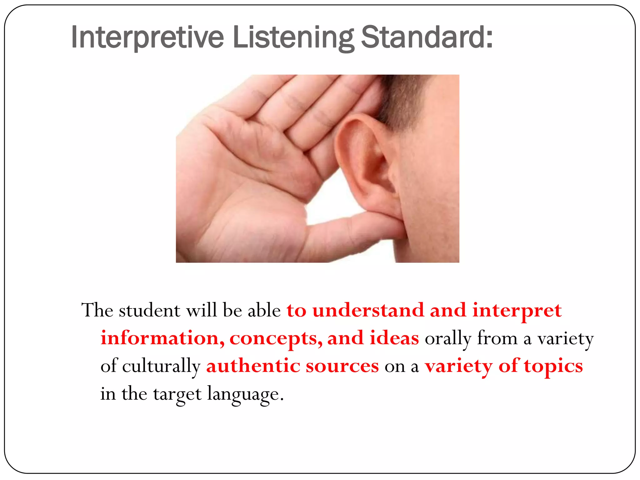 Interpretive listening | PPTX