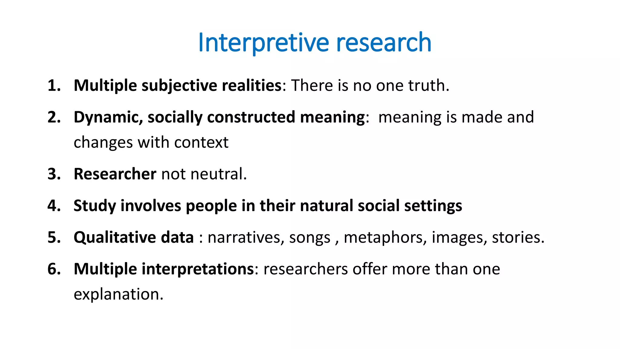 Interpretive paradigm presentation by vicky & savithiri | PPTX