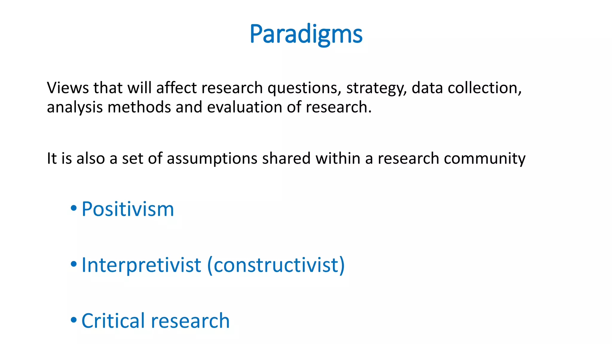 Interpretive paradigm presentation by vicky & savithiri | PPTX