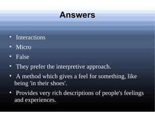 AS Sociology: Interpretivism | PPT