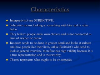 Interpretivism | PPTX