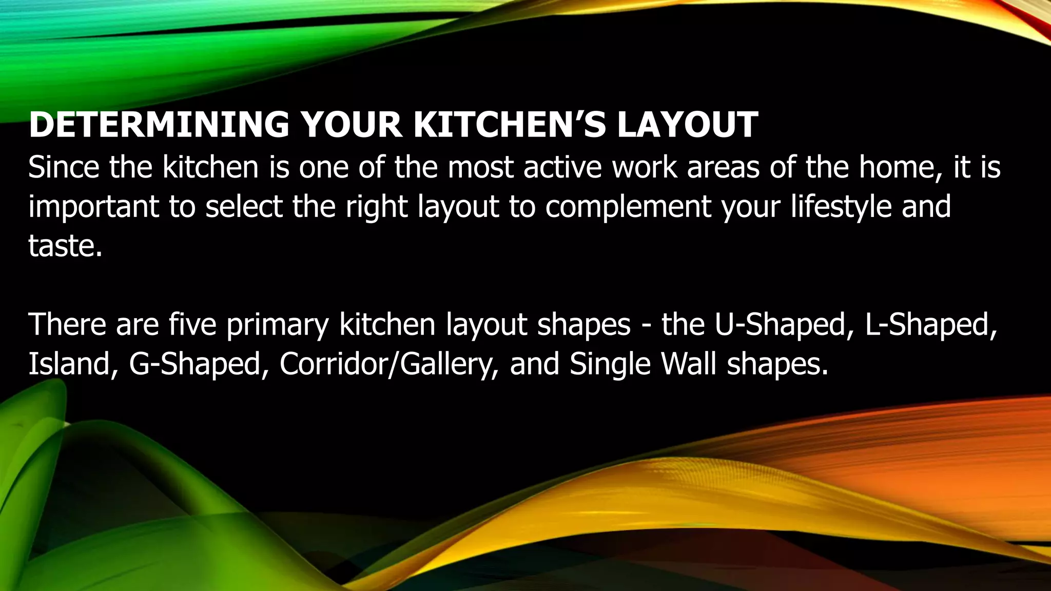 Interpret kitchen layout and design | PPTX