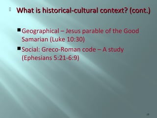 Learning How To Interpret Scripture Through Context | PPT