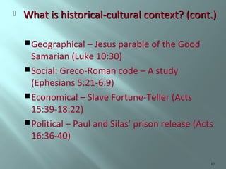 Learning How To Interpret Scripture Through Context | PPT