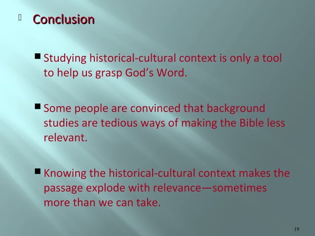 Learning How To Interpret Scripture Through Context | PPT