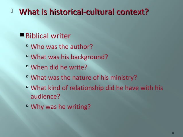 Learning How To Interpret Scripture Through Context | PPT
