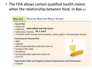 Interpret the reading of food labels and its | PPTX