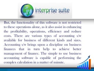 Role of Accounting Software in Business | PPT