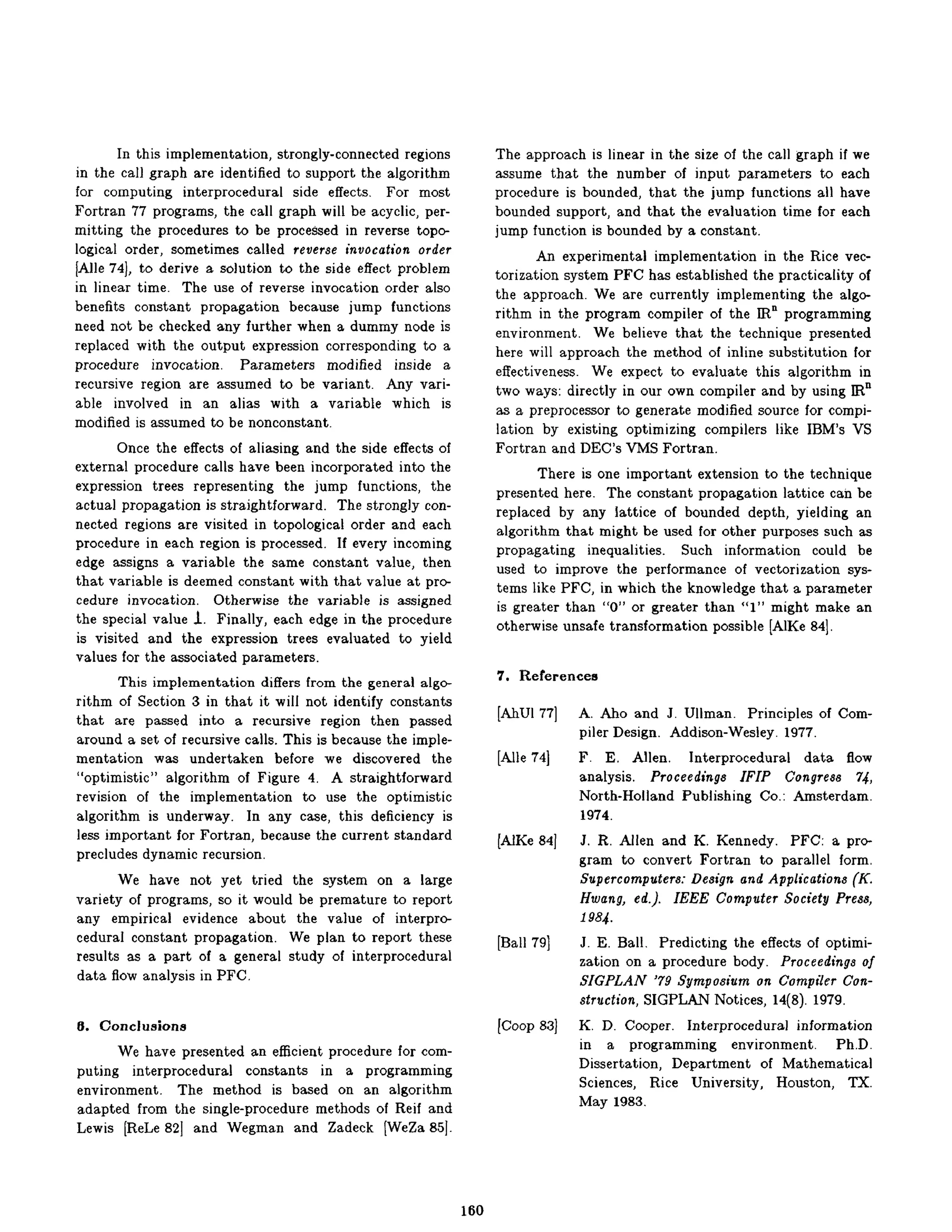 Interprocedural Constant Propagation | PDF