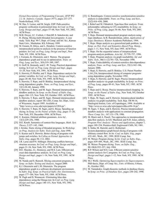 Interprocedural Slicing Using Dependence Graphs | PDF