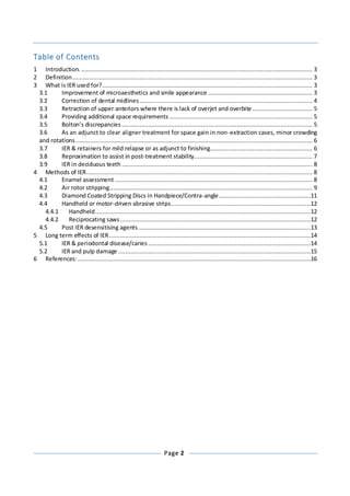 Interproximal enamel reduction / for orthodontists by Almuzian | DOCX