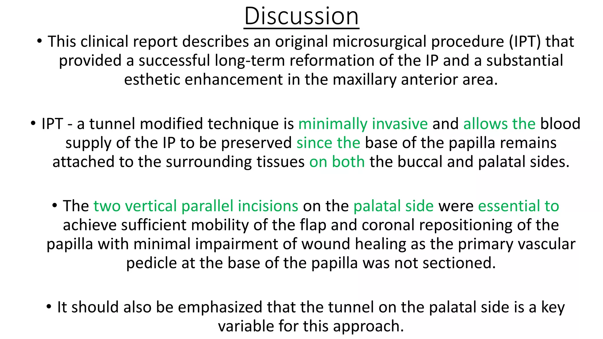 Interproximal tunneling with a customized connective tissue graft a ...