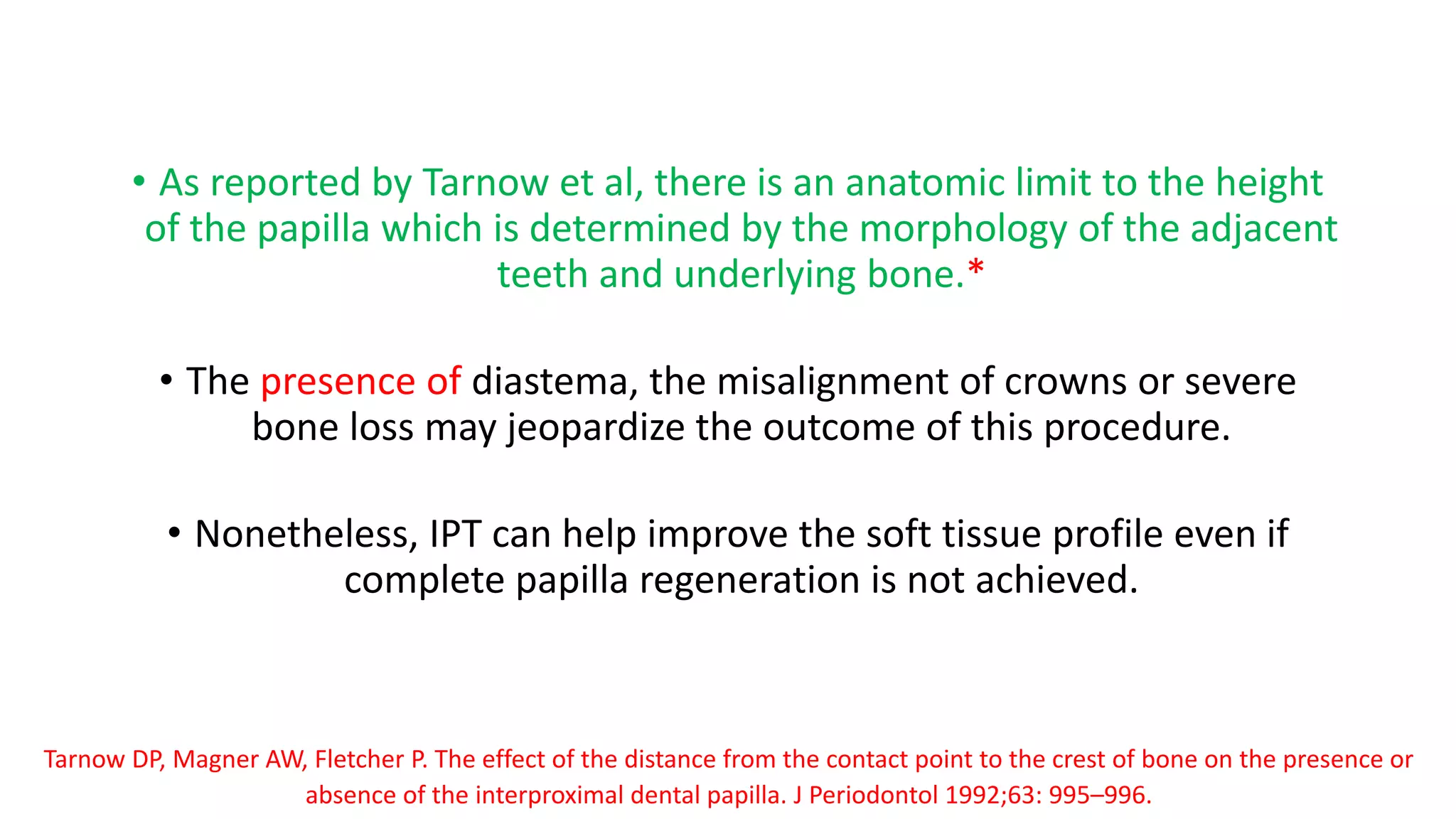 Interproximal tunneling with a customized connective tissue graft a ...