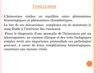 Interprétation d'un bilan d'hémostase TP TCK INR | PPTX