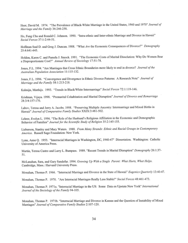 Interracial Marriage and Marital Instability | PDF