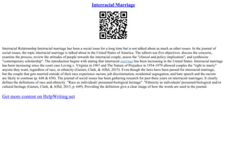Interracial Marriages | PDF
