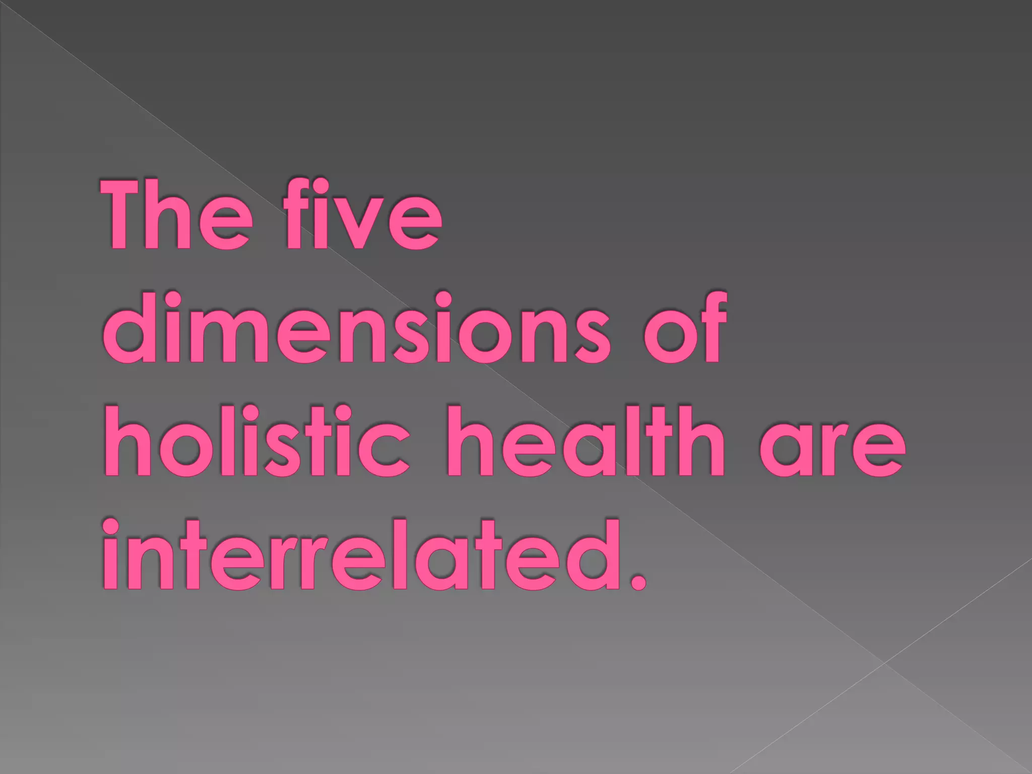 Interrelatedness of health dimensions | PPTX