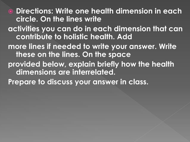 Interrelatedness of health dimensions | PPTX