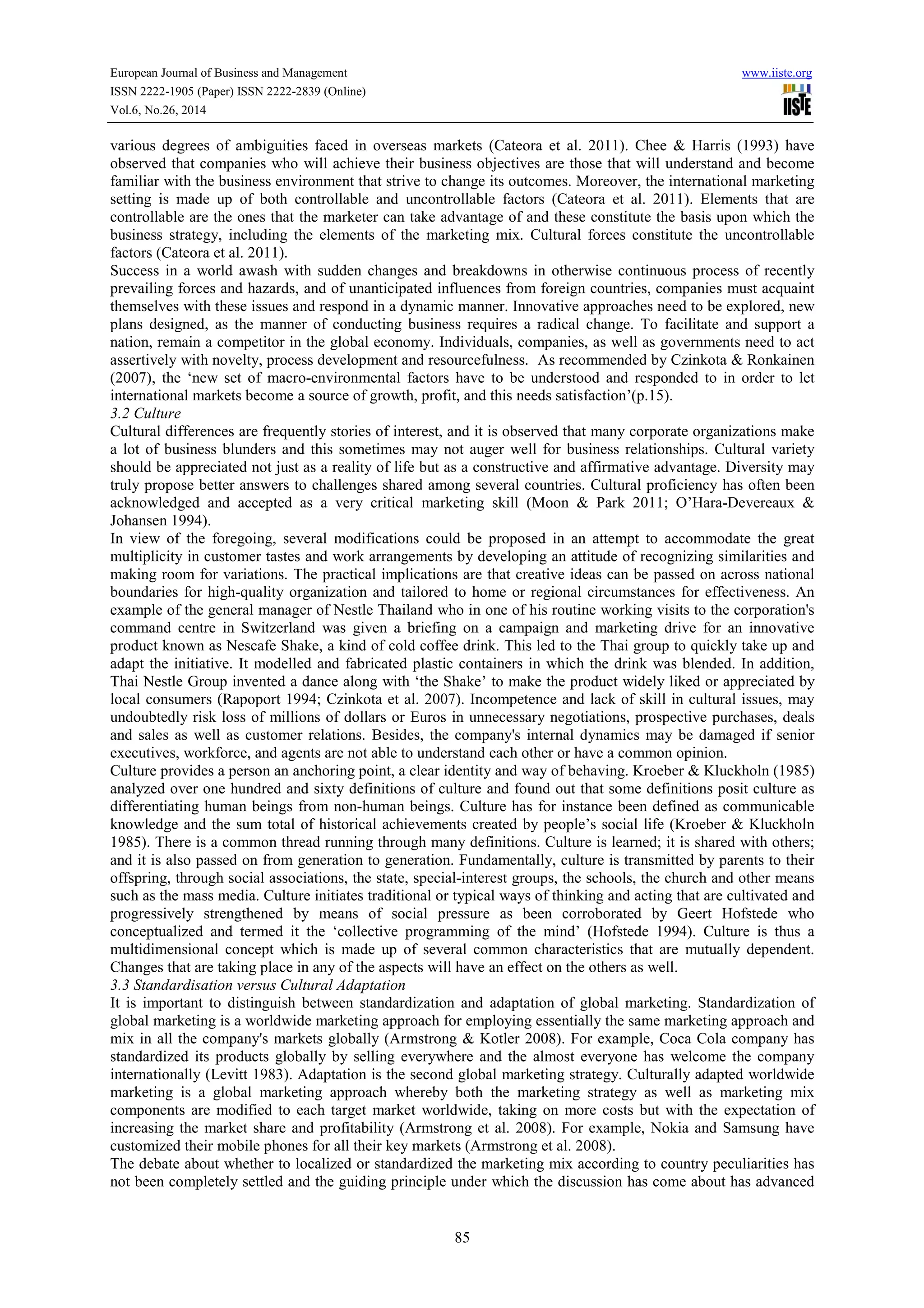 Interrelationship between culture and marketing strategy | PDF