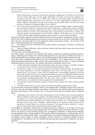 Interrelationship between culture and marketing strategy | PDF