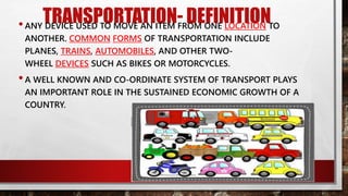 Interrelationship between tourism and transportation | PPTX