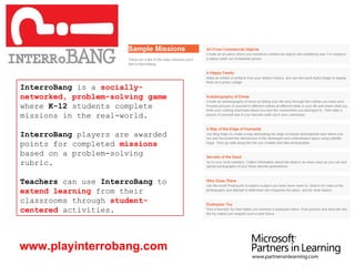 InterroBang Overview, a K-12 problem-solving | PPT