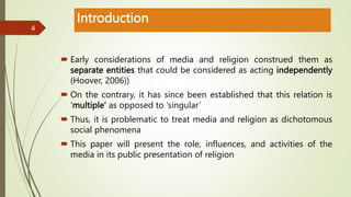 Interrogating how the media portrays contemporary religion- The ...