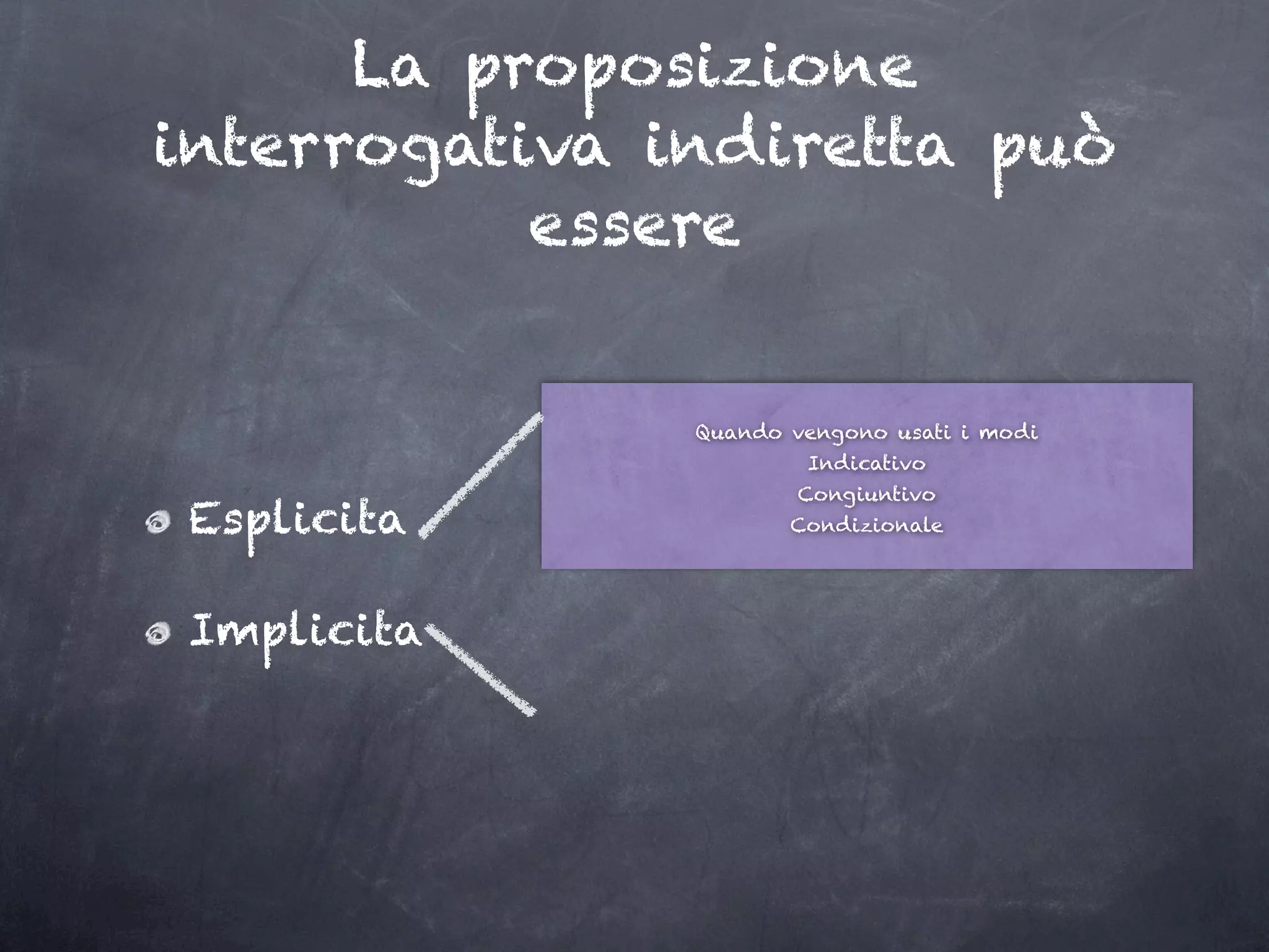 Interrogativa indiretta subordinata | KEY