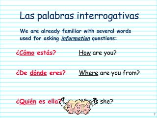 Interrogative Question words | PPT