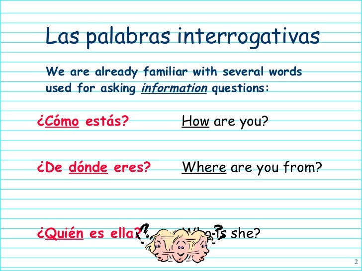 Interrogative Question words