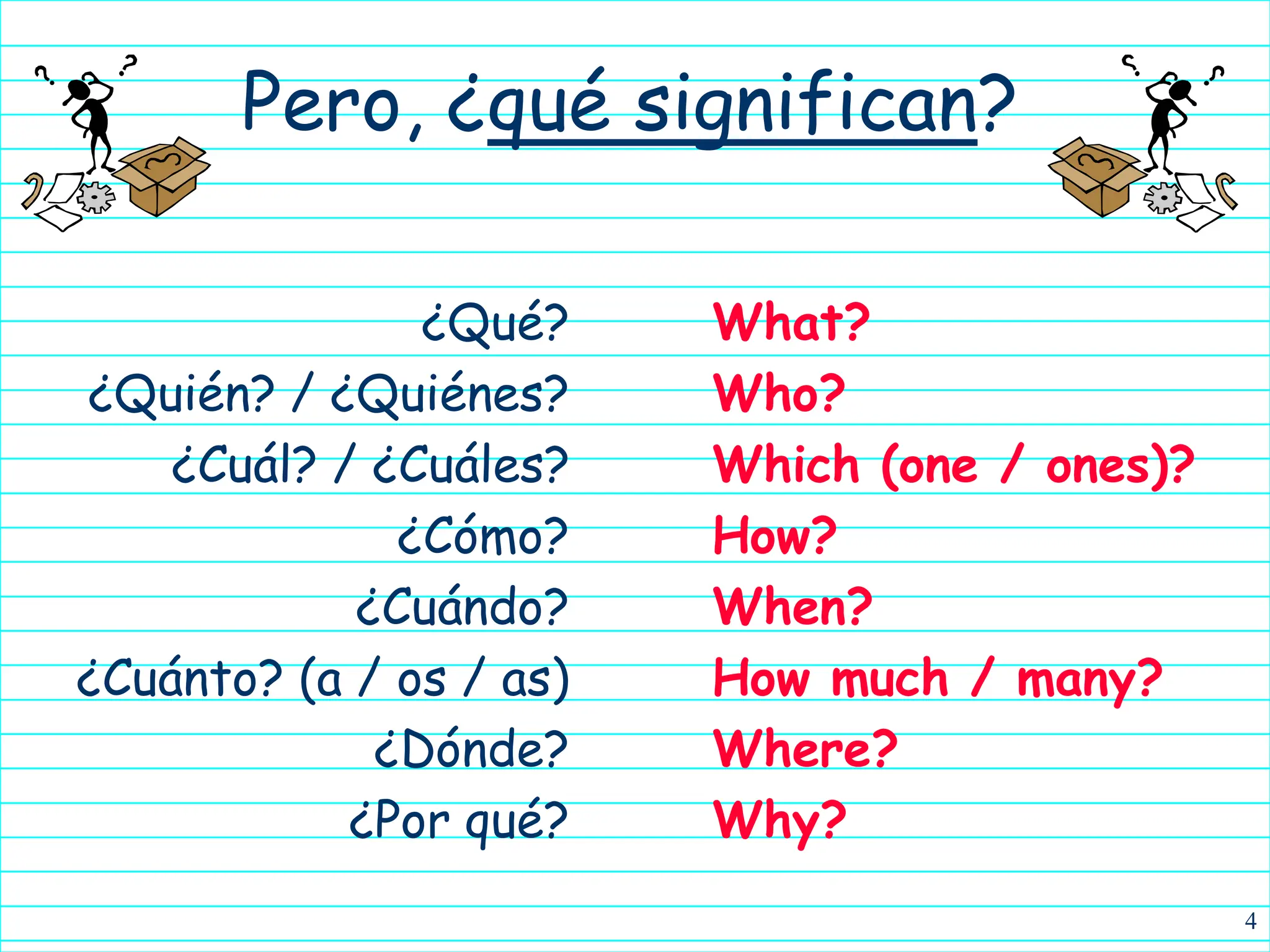 Preguntas Interrogativas para aprender español | PDF