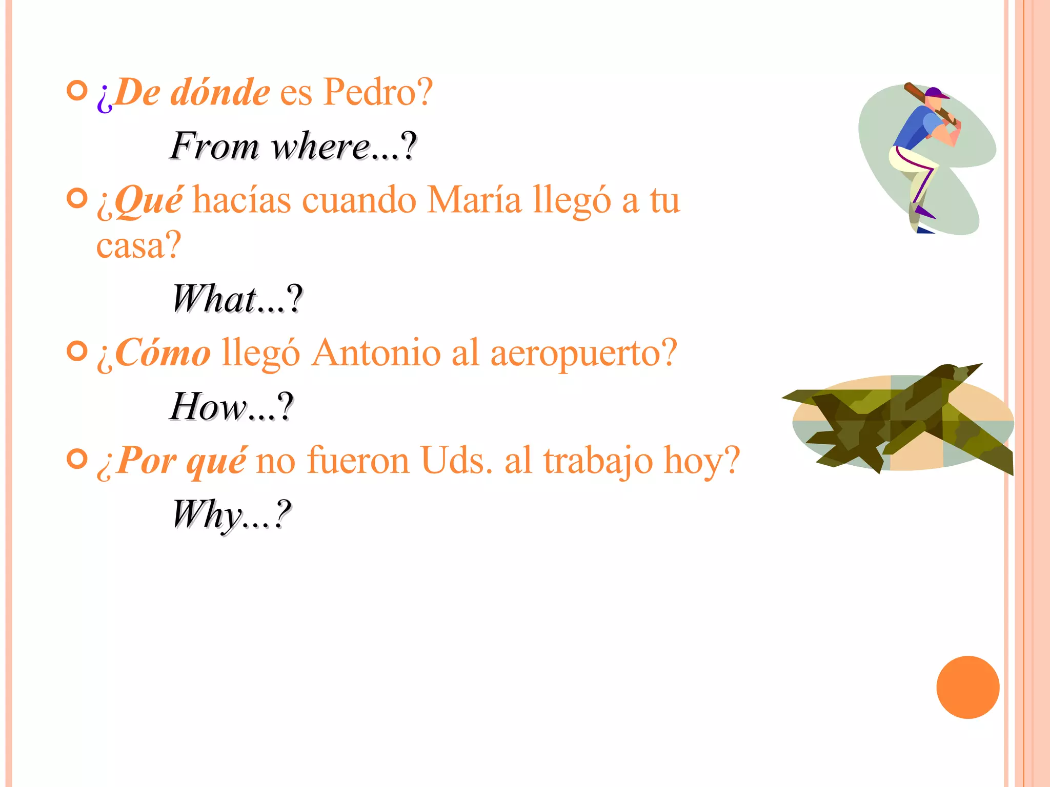 Interrogative Words And Que Vs Cual | PPT