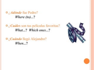 Interrogative Words And Que Vs Cual | PPT