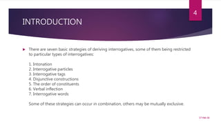 Interrogative constructions | PPT