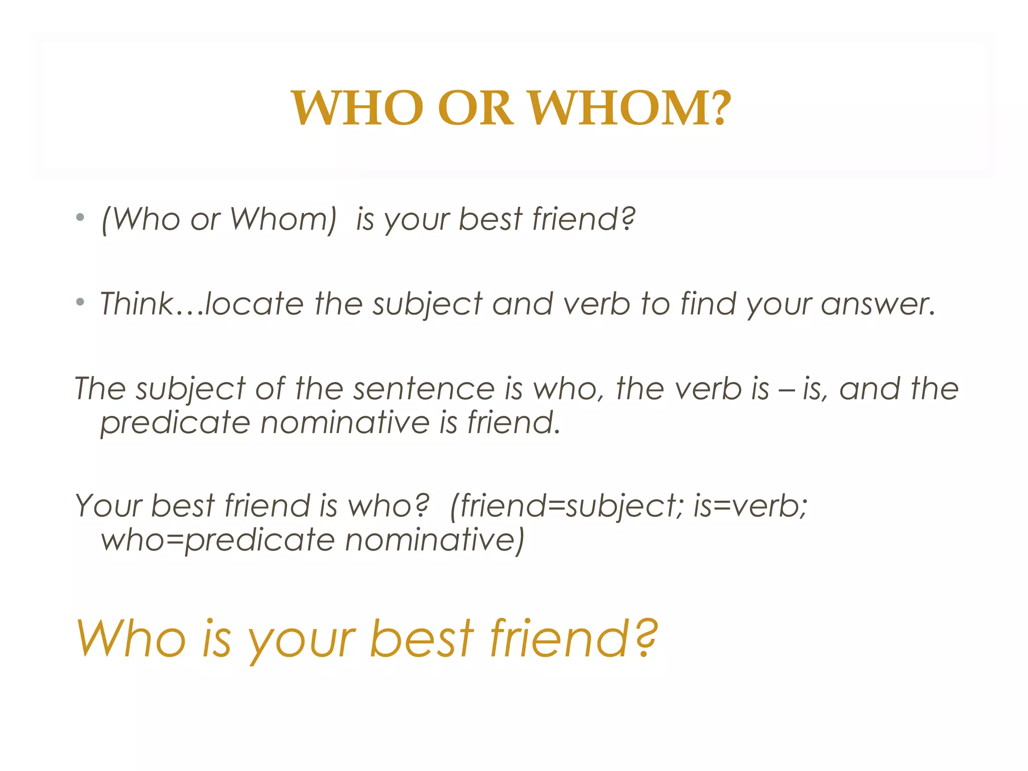 Interrogative and demonstrative pronouns | PPT